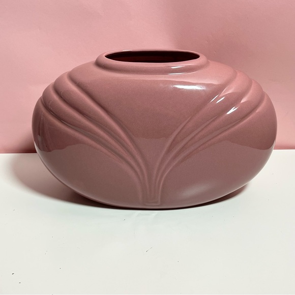 Vintage | Accents | Vintage 8s Retro Art Deco Large Pink Mauve Vase ...